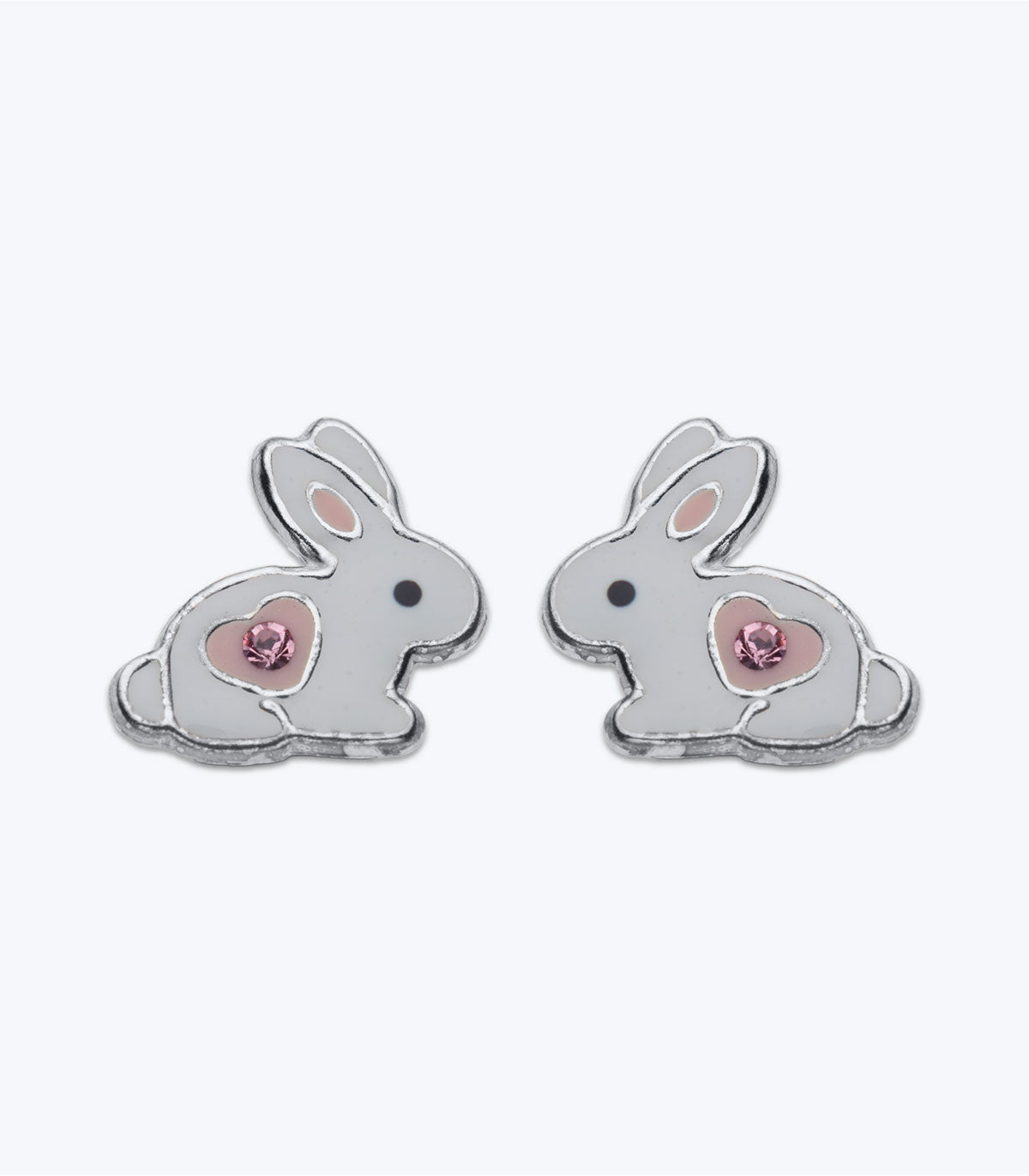 Enamel Rabbit Stud Earrings - LMSE 041 – silverjewelleryonline.co.za